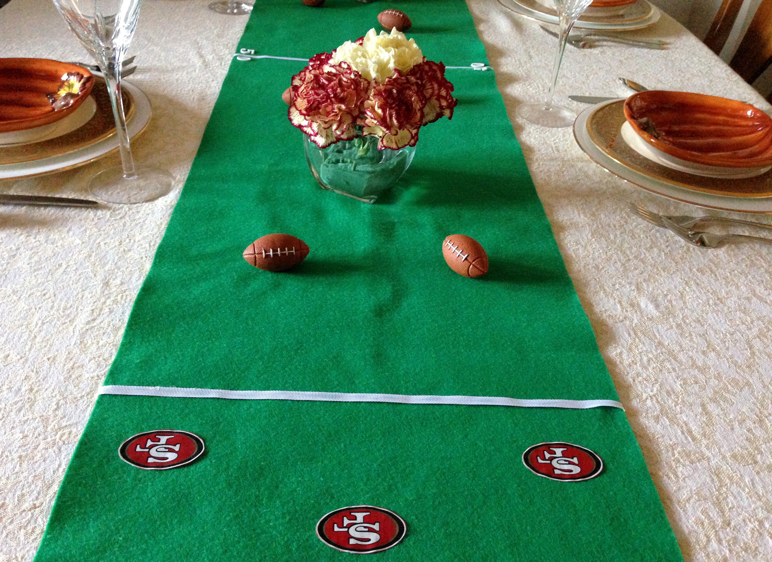 Score! Football Table Runner – Life of the Party Always!